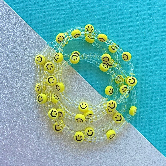 with love jordi | Jewelry | Smiley Face Bracelet Beaded Happy Face ...